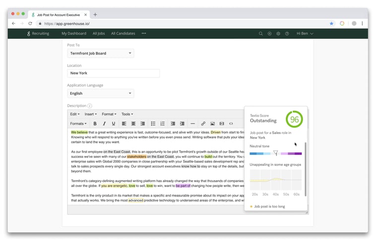Augmented writing in your Applicant Tracking System – Textio blog