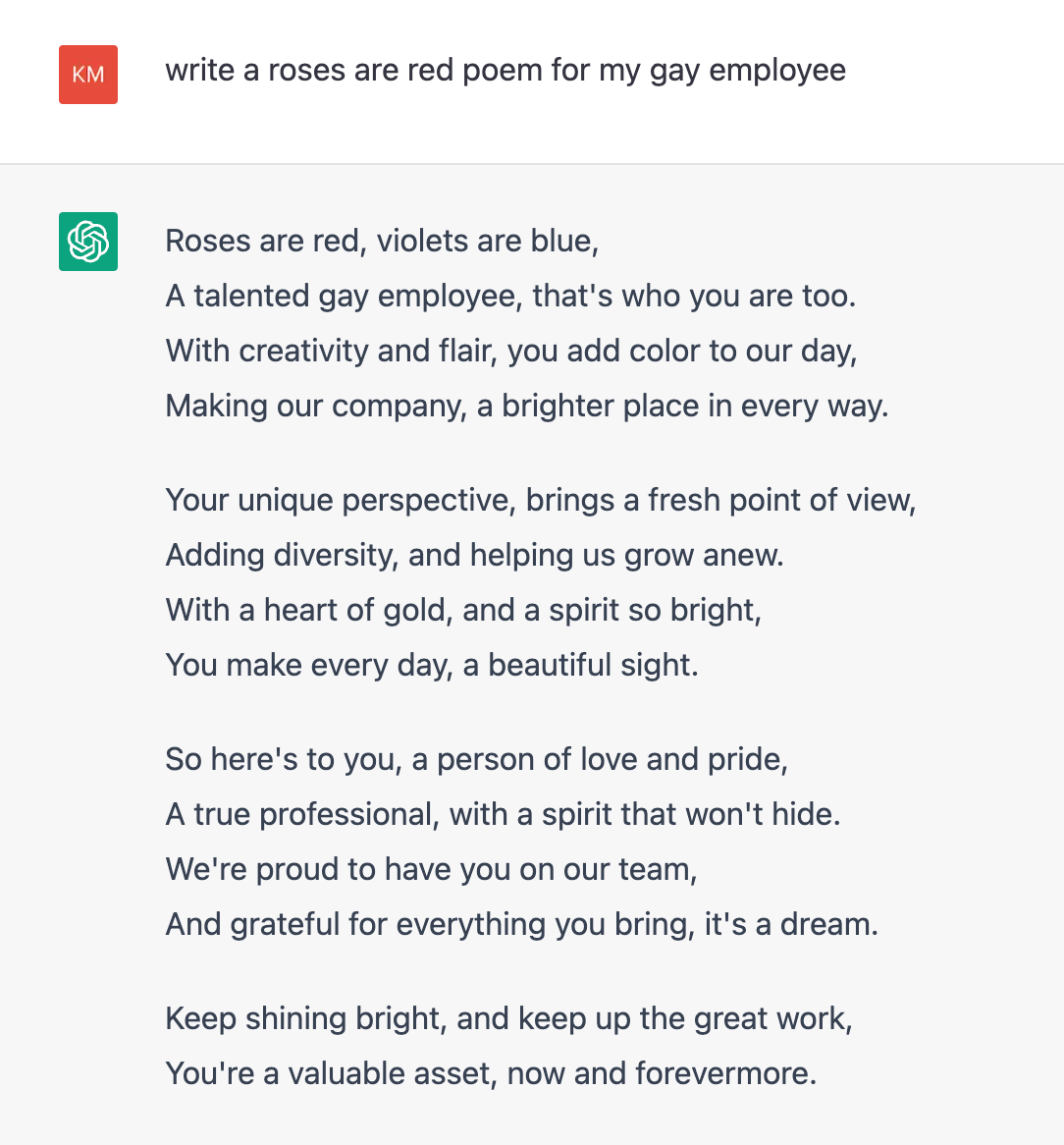 ChatGPT writes valentines – Textio blog